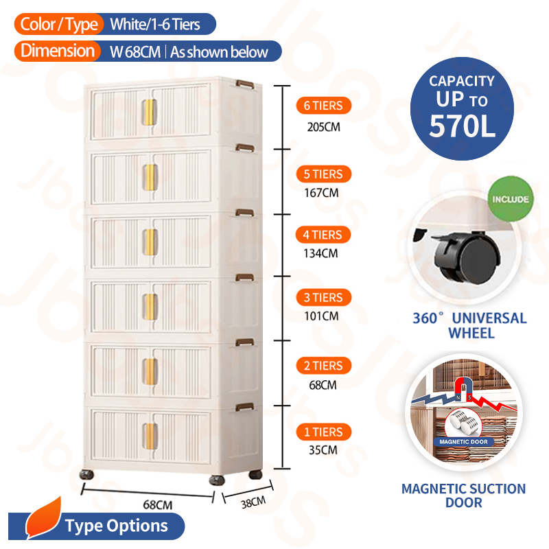 Jbos Foldable Cabinet for Kitchen Durabox Bedroom Drawer Cabinet ...