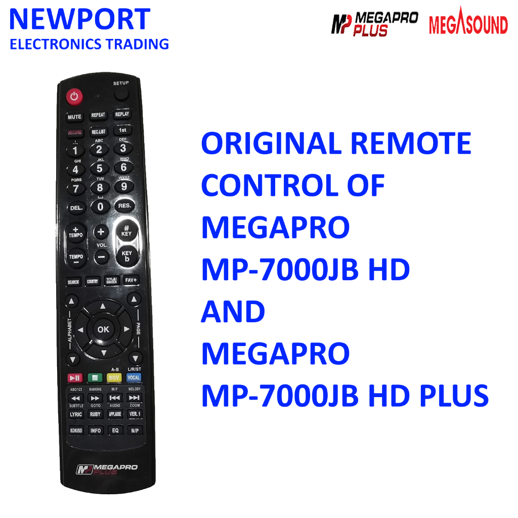 Original Remote Control of Megapro Plus MP-7000JB HD and Megapro Plus MP-7000JB HD Plus | Shopee ...