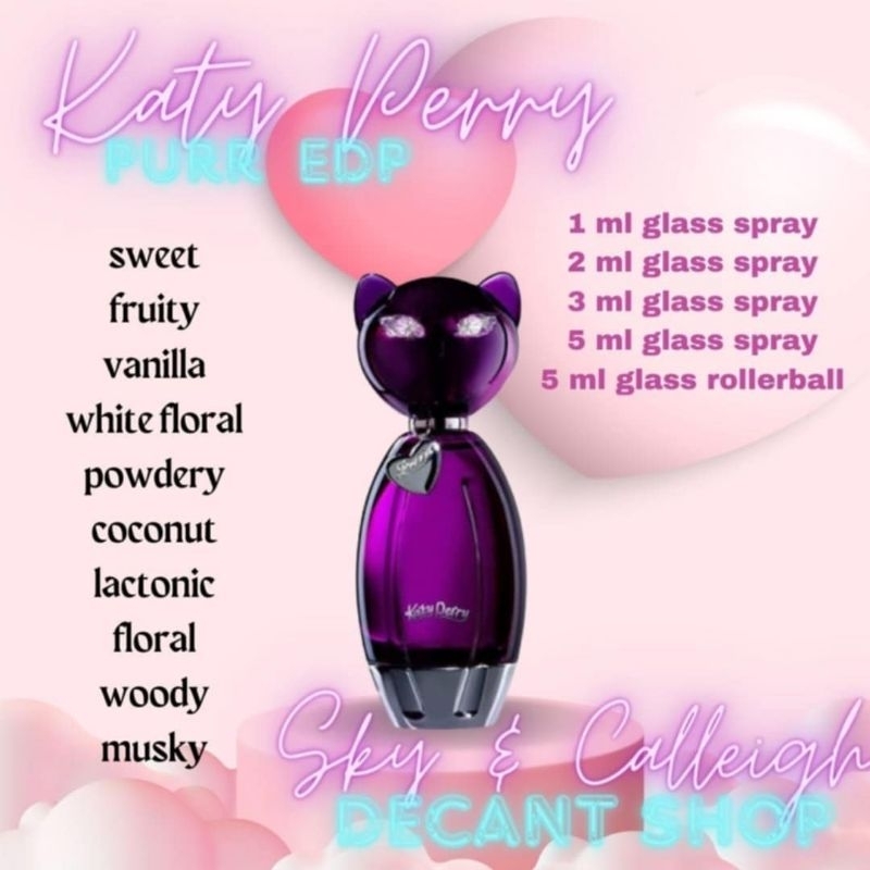 Sample Bottles Authentic Perfume Collection Katy Perry Purr EDP 1-5ml ...