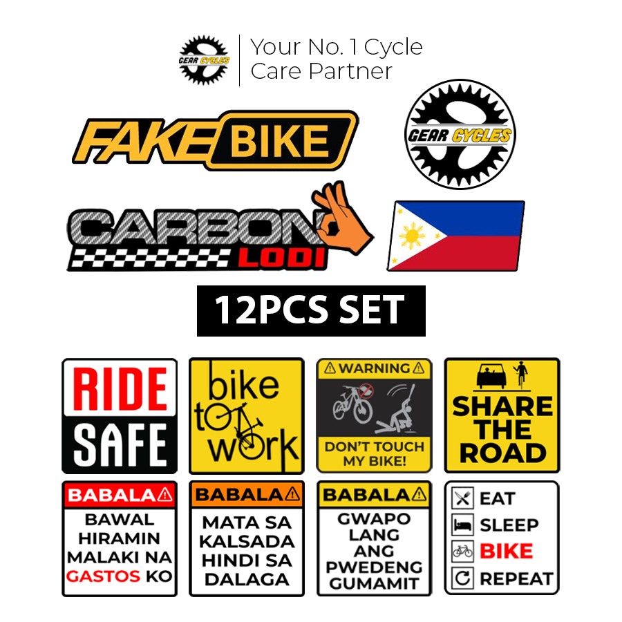 12PCS Sticker Set Water Proof High Quality Mountain Road Bike MTB ...