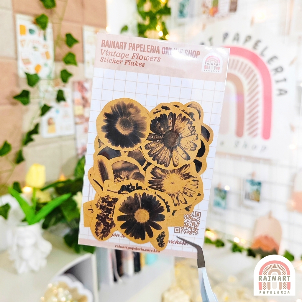 Vintage Flower Kraft Sticker Pack | Journal Stickers | Bullet Journal ...