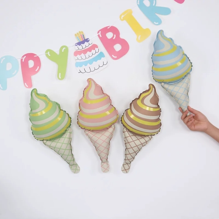 Summer dessert theme 18 inches Matte Macarons ice cream cone party ...