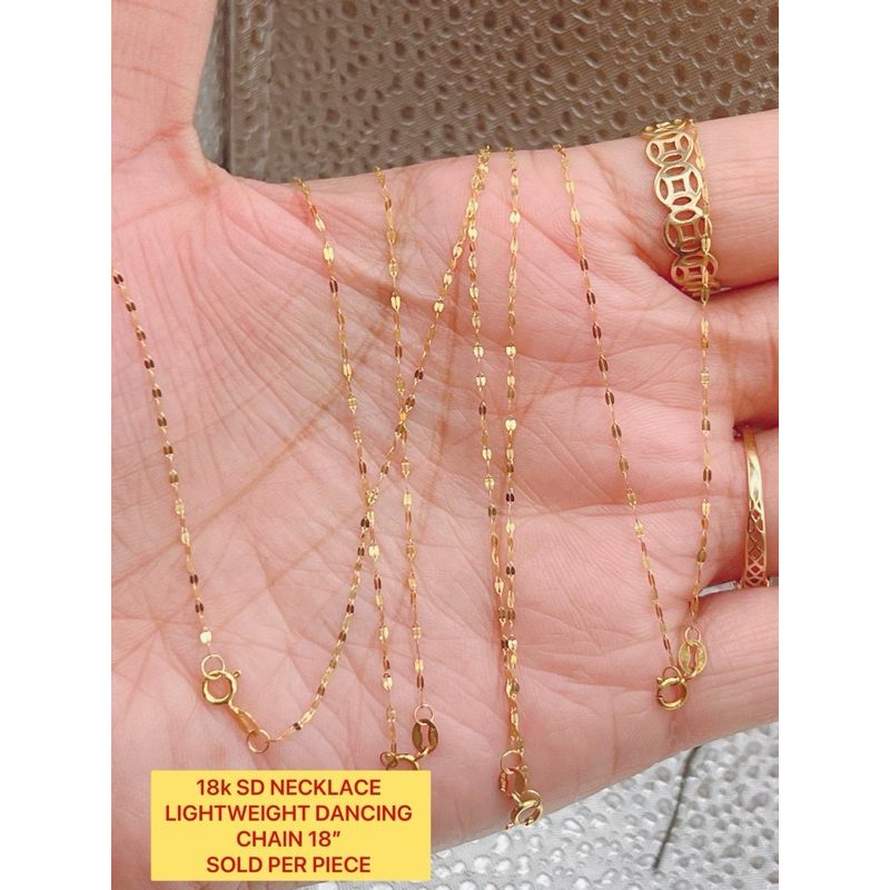 COD LIGHTWEIGHT 18k SAUDI GOLD DANCING CHAIN | Shopee Philippines