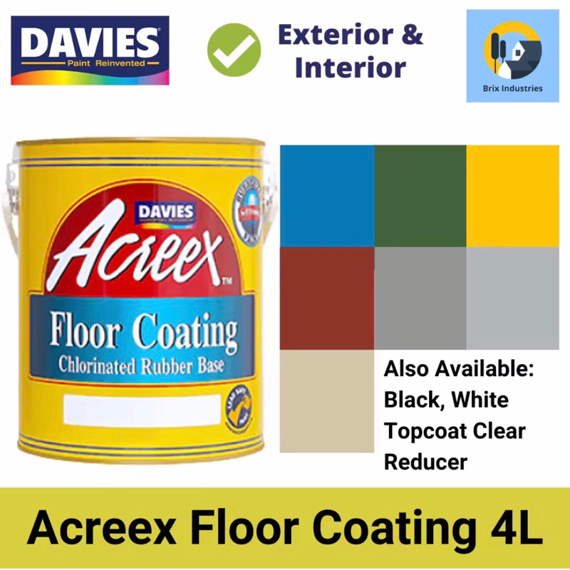 DAVIES ACREEX TILE RED, REDUCER CHLORINATED RUBBER BASE Rubberized ...