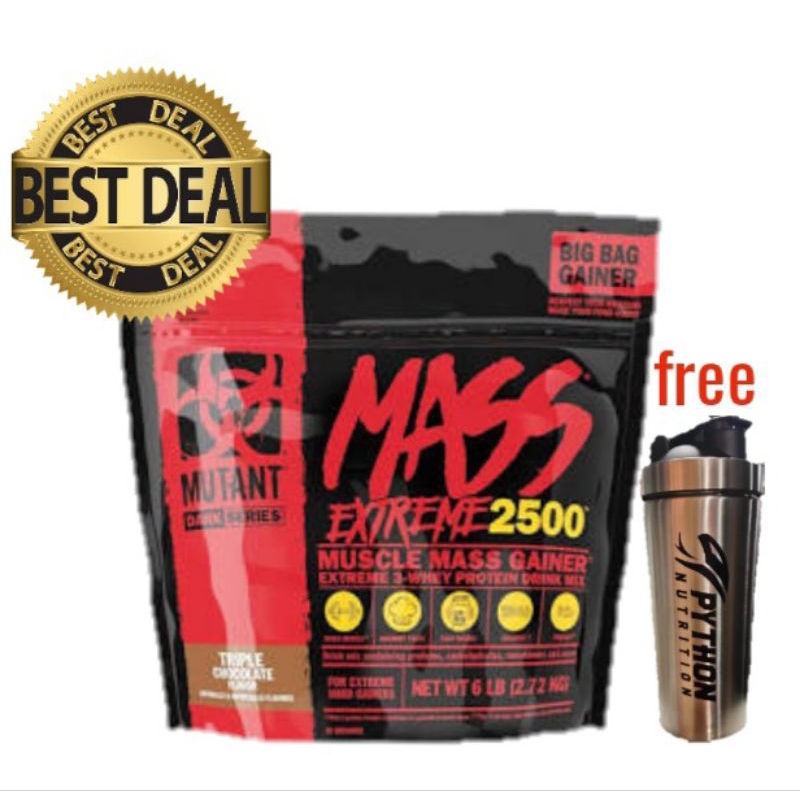 Mutant Mass Extreme, 6 lbs. Free stainless shaker! | Shopee Philippines