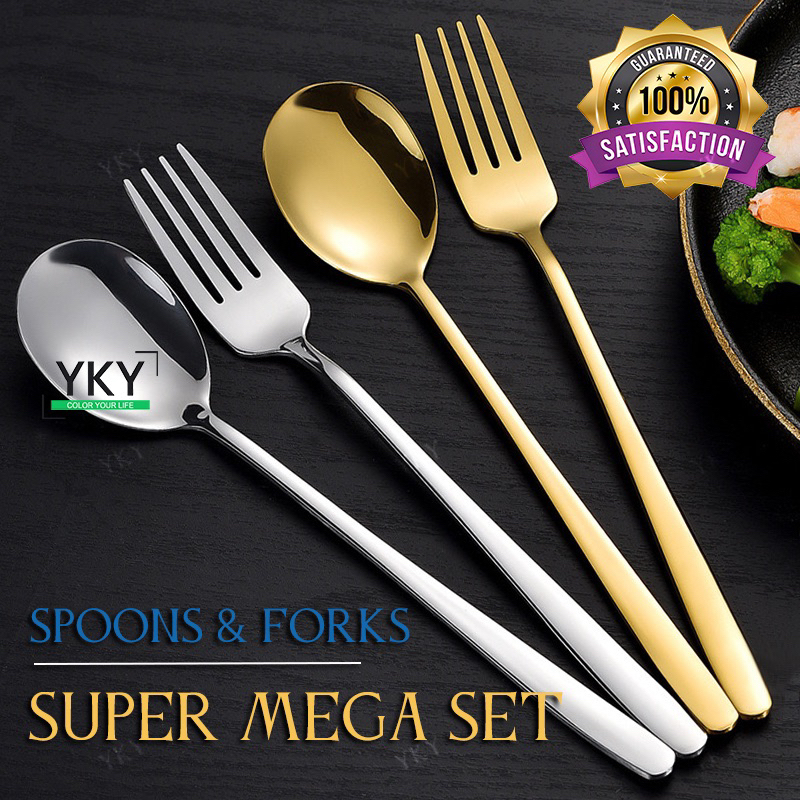 6pcs/12pcs Korean Cutlery Korean Style Flatware Stainless Steel Dining ...