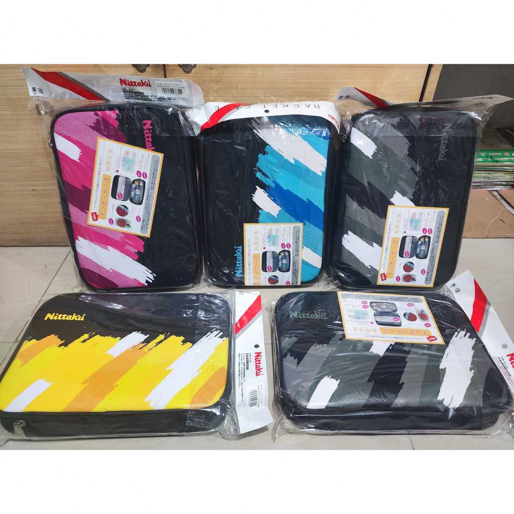 ORIG Nittaku Paint NK-7222 Dual Wallet Case With Rigid PVC Seperator ...
