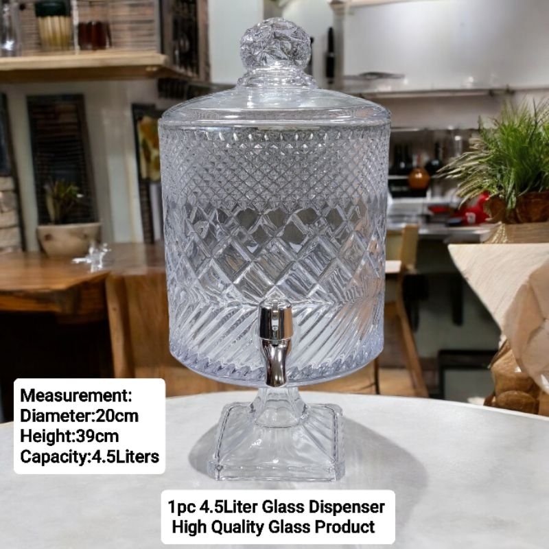 1pc 4.5L Glass Beverage Dispenser High Quality Product | Shopee Philippines