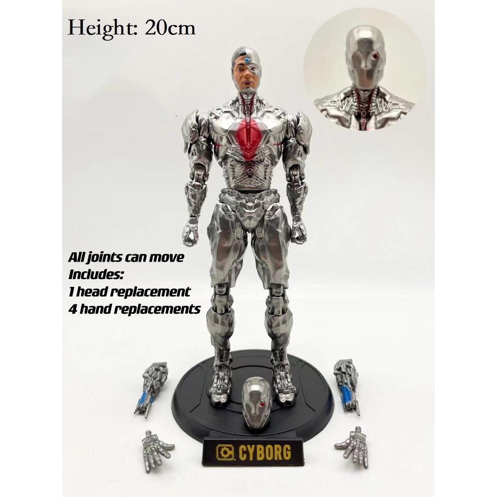 Marvel DC Superman Batman Wonder Woman Cyborg With Extra Head and Hands ...