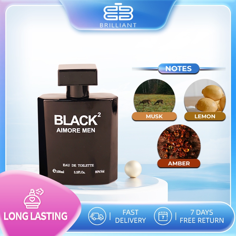 BRILLIANT.Q AIMORE MEN BLACK 2 LONG LASTING EAU DE PARFUM TOILETTE ...