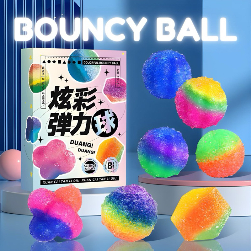 MR TOYS Colorful Bouncy Balls DIY Rainbow Bouncy balls for kids Glow in ...