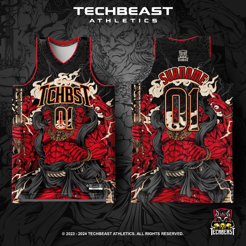 Techbeast Ashura Basketball Jersey Full Sublimation ( CUSTOM NAME + NUMBER ) | Shopee Philippines