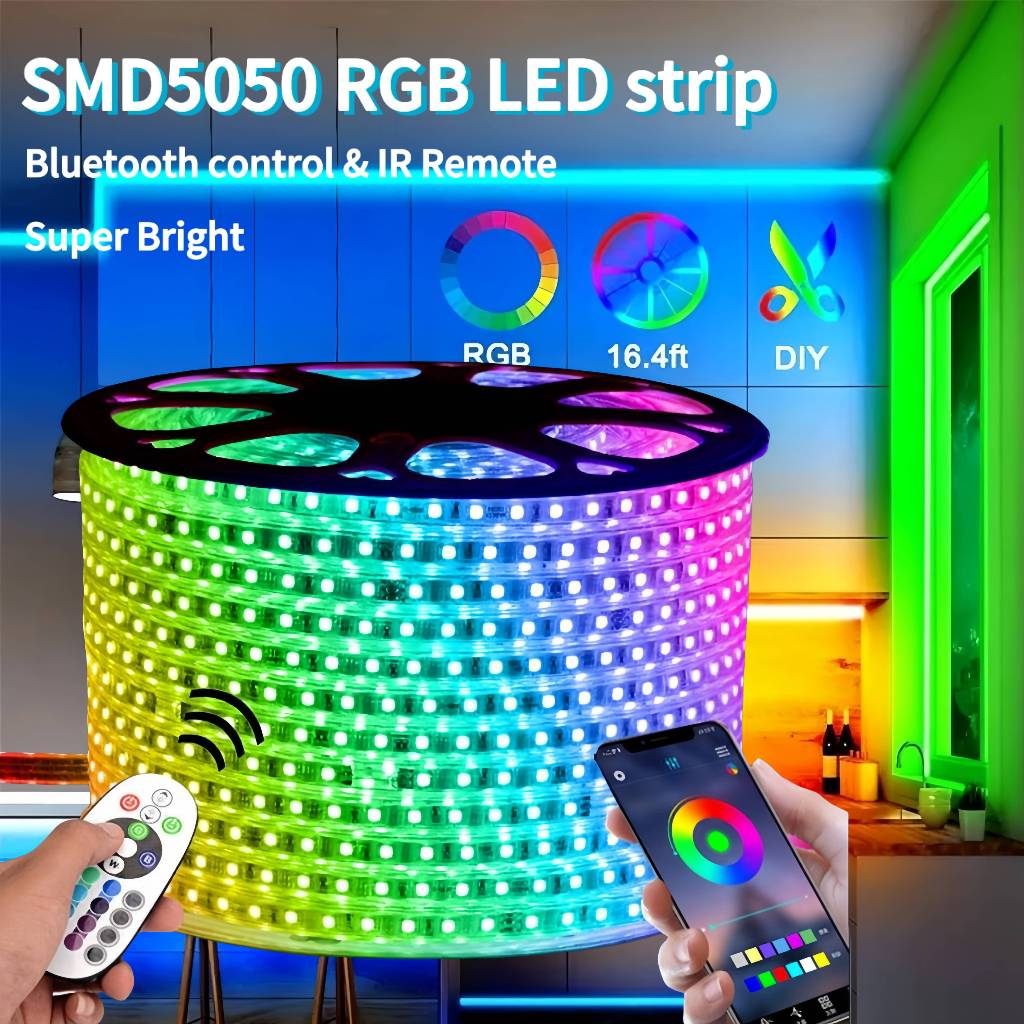 LED Strip RGB Light Bluetooth APP Remote Control for Room Outsoor ...