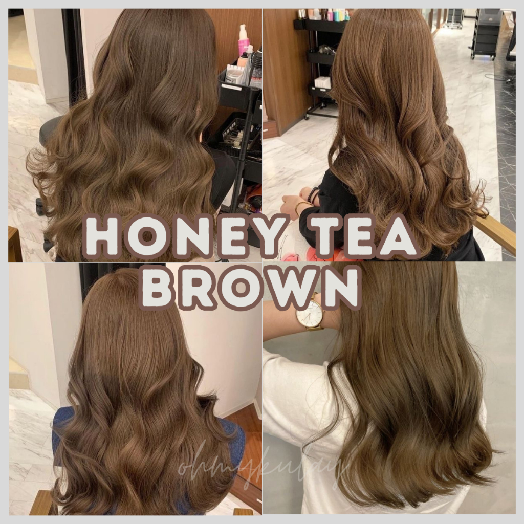 Bremod Honey Tea Brown permanent hair dye with keratin oxidizer ...