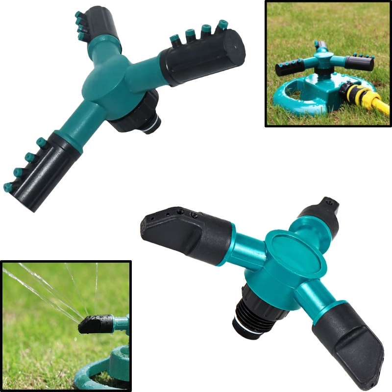 360 Degree Automatic Rotating Garden Water Sprinkler Sprayer Lawn ...