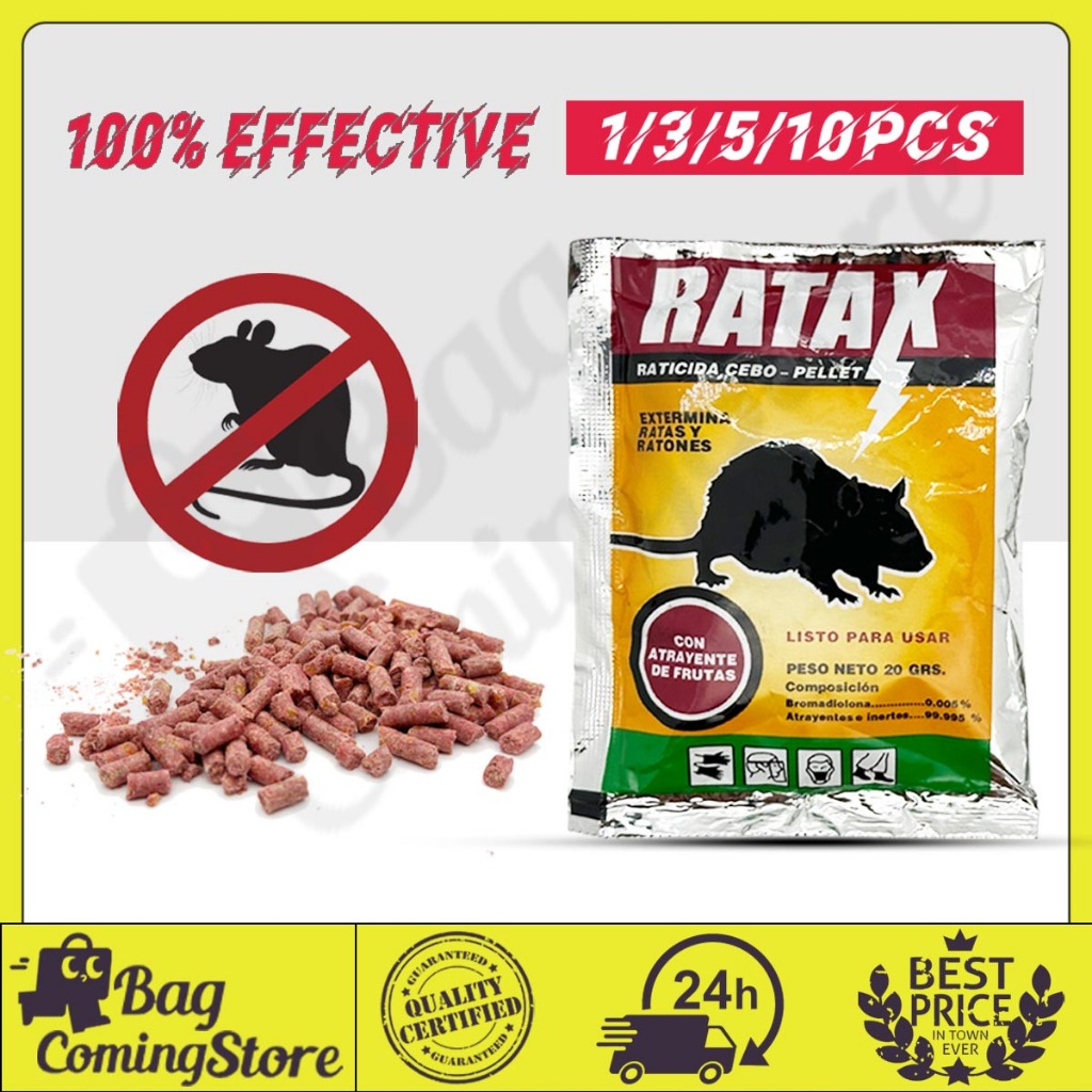 10Pcs Mouse Poison Bait Powerful Effect Mice Zinc Rodenticide Ratkil 20 ...
