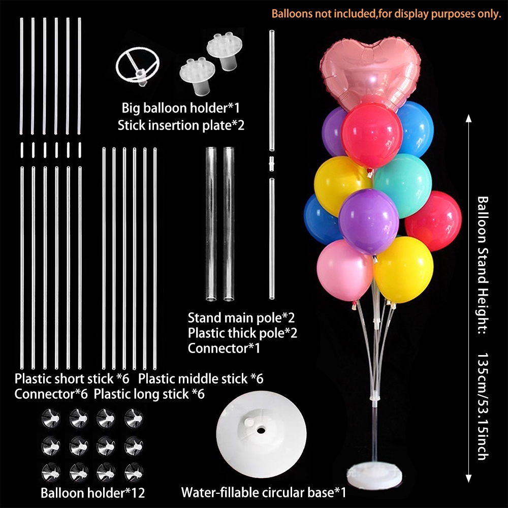 GeeParty [71/135/160cm] Balloon Stand Birthday Wedding Engagement Party ...