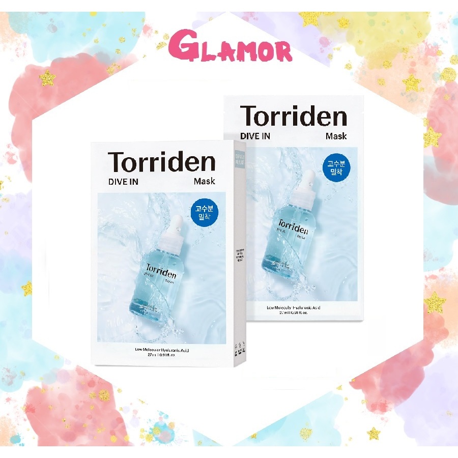 Torriden Dive In Low Molecular Hyaluronic Acid Mask 27ml x 10pcs -(8809504742865) | Shopee ...