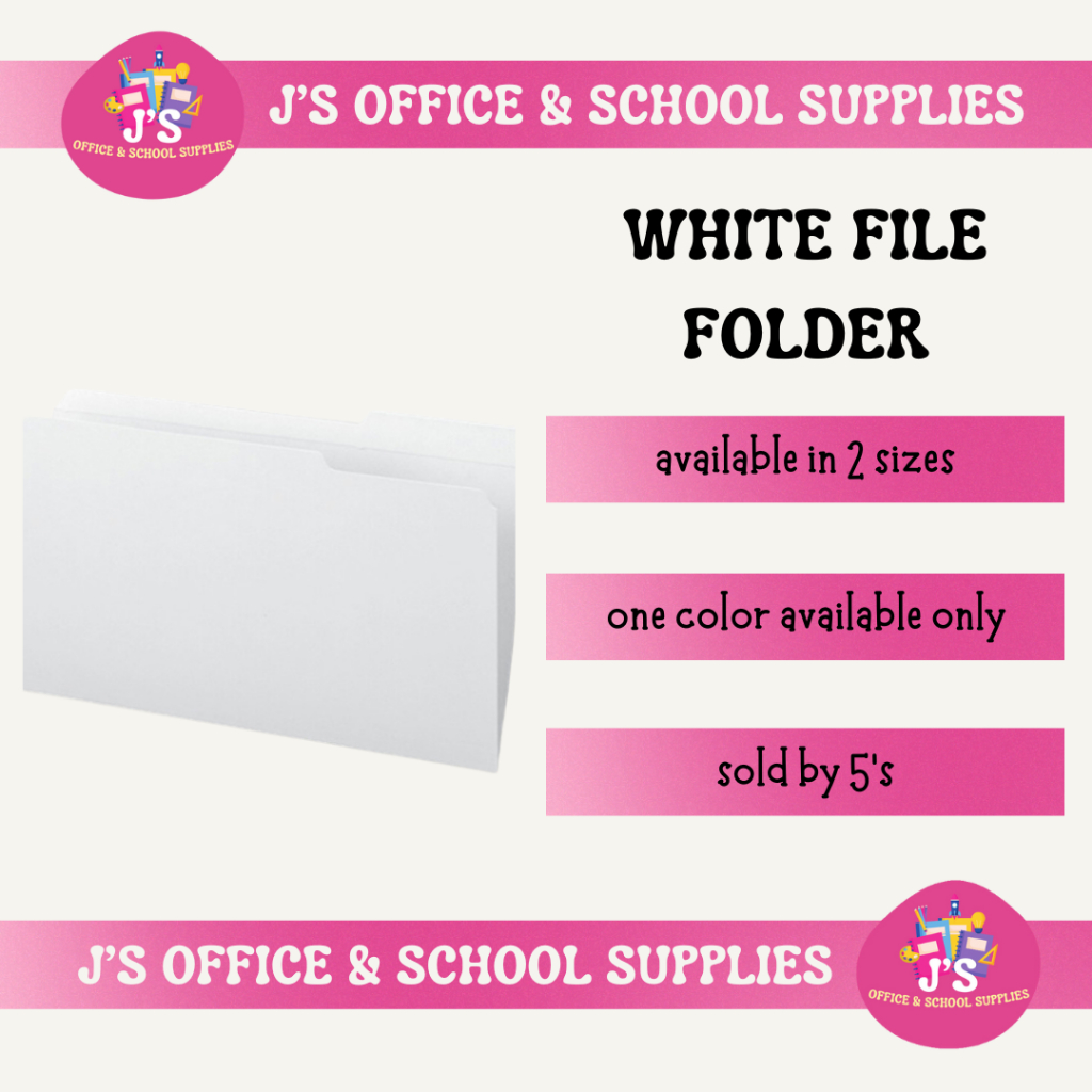 5pcs White File Folder (14pt) | Shopee Philippines
