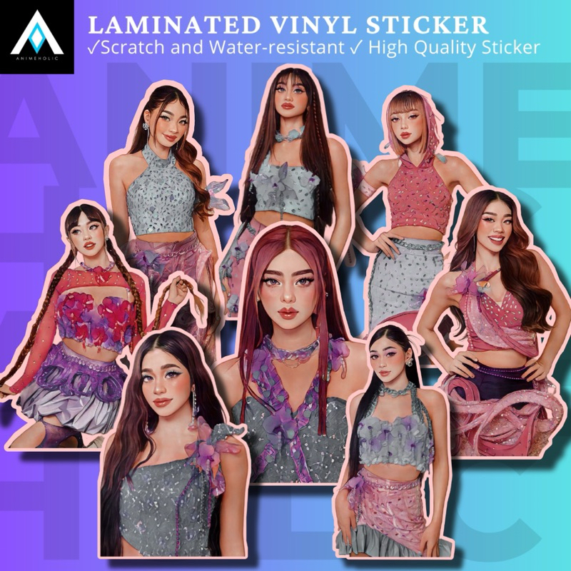 BINI FAN ART BLOOMS STICKERS ~ LAMINATED VINYL STICKERS ~ANIMEHOLIC ...