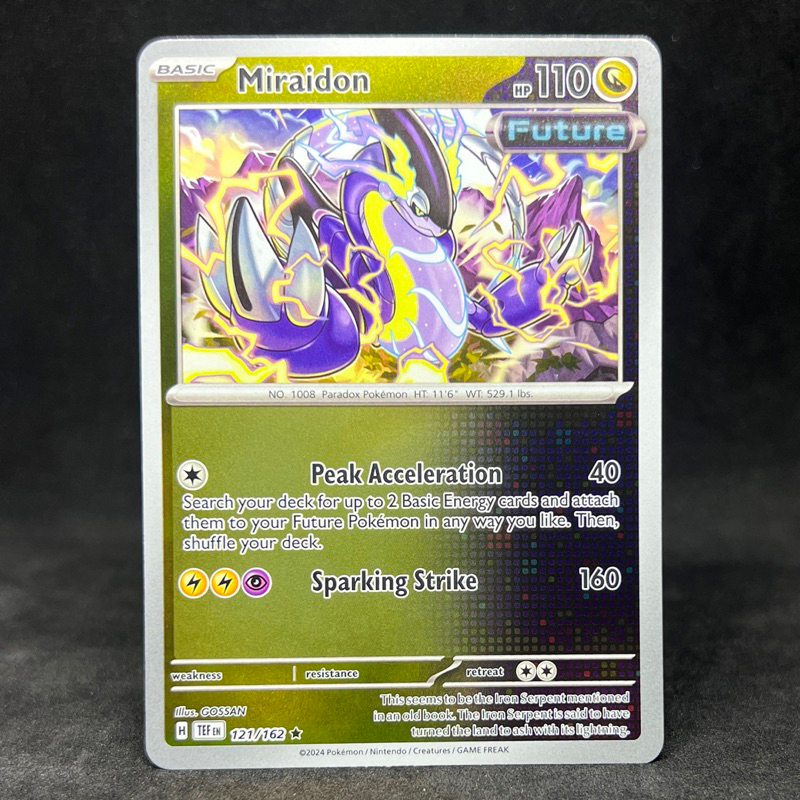 Pokemon TCG Miraidon Reverse Holo Rare 121/162 2024 Scarlet & Violet ...