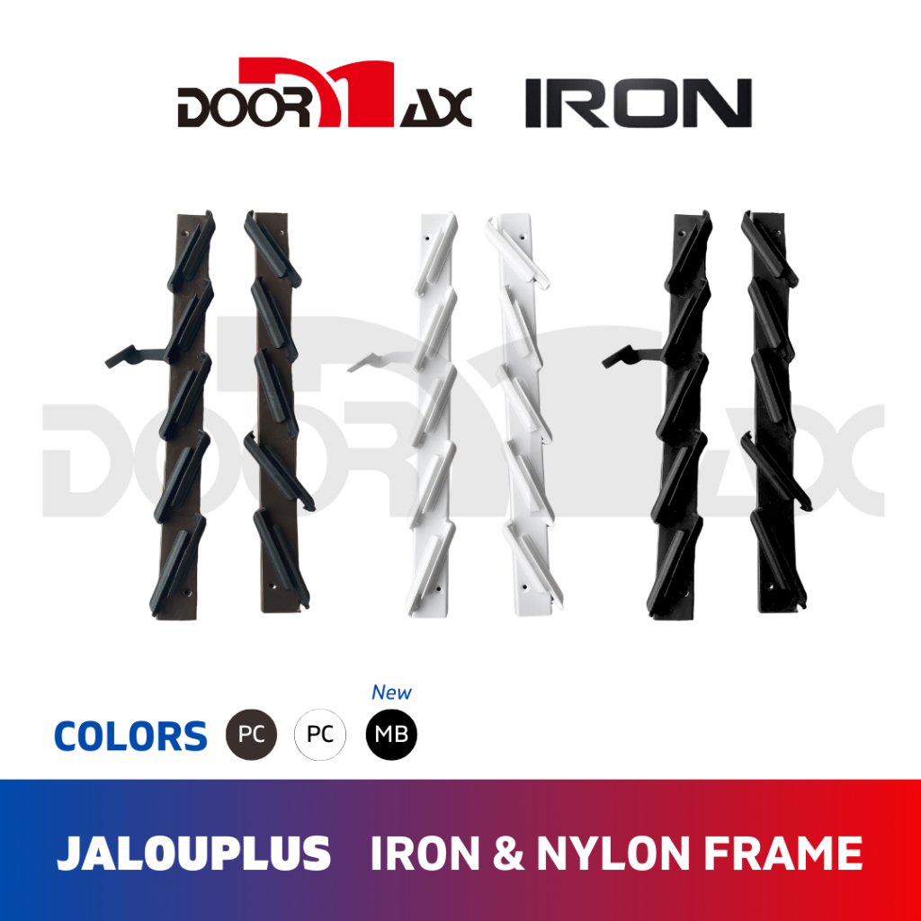 DOORMAX Jalouplus Iron Powder Coated Steel Nylon Jalousie Window Frame ...