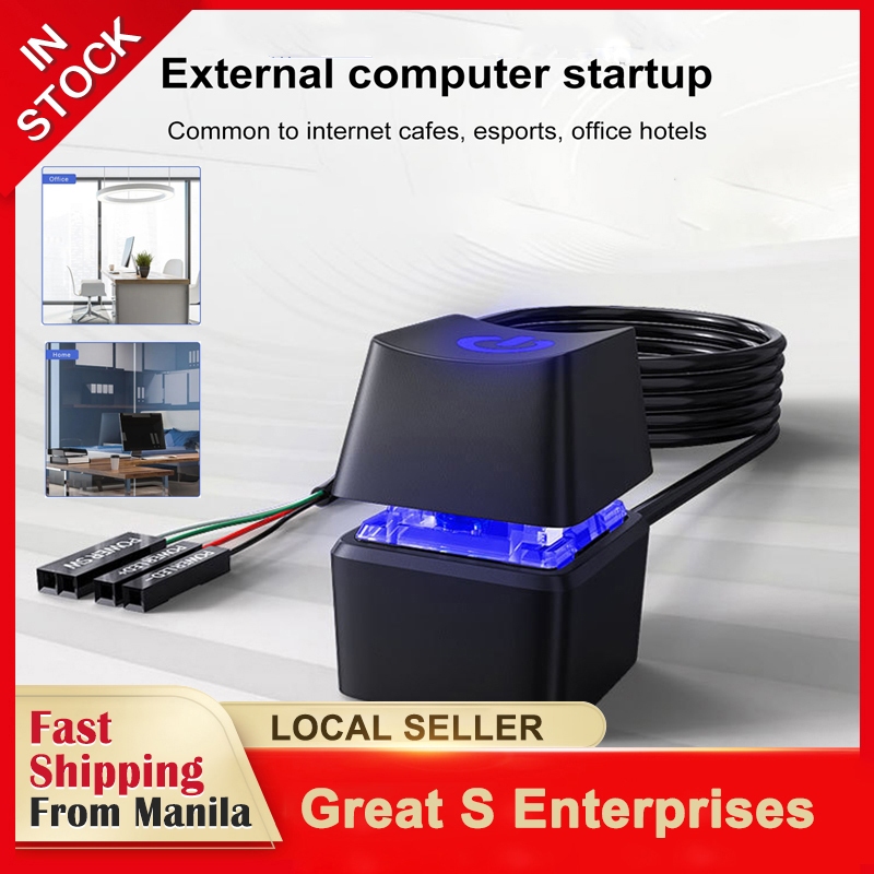 LED Colorful Light Desktop Computer Power Switch PC Motherboard ...