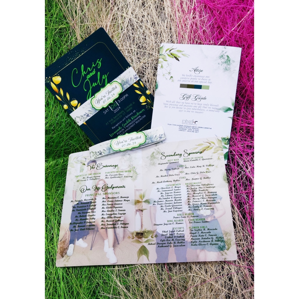 3 pages invitation 3r size | Shopee Philippines
