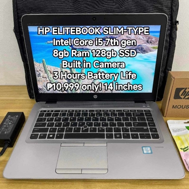 HP EliteBook | Core i5 7th Gen | 8gb RAM | 128gb SSD w/ Camera | Shopee ...