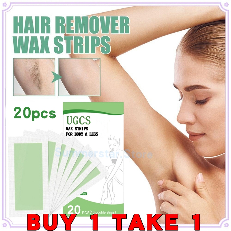 20Pcs/40Pcs Set Hair Removal Wax Strips Papers Calf Underarm Arm Large ...