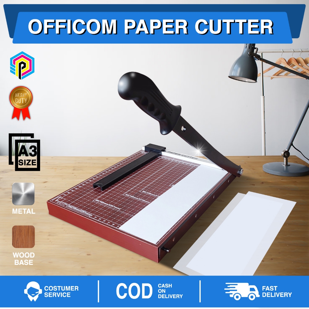 Officom Paper Cutter A3/A4/A5/B4/B5 Wood Base High Quality Cutter ...