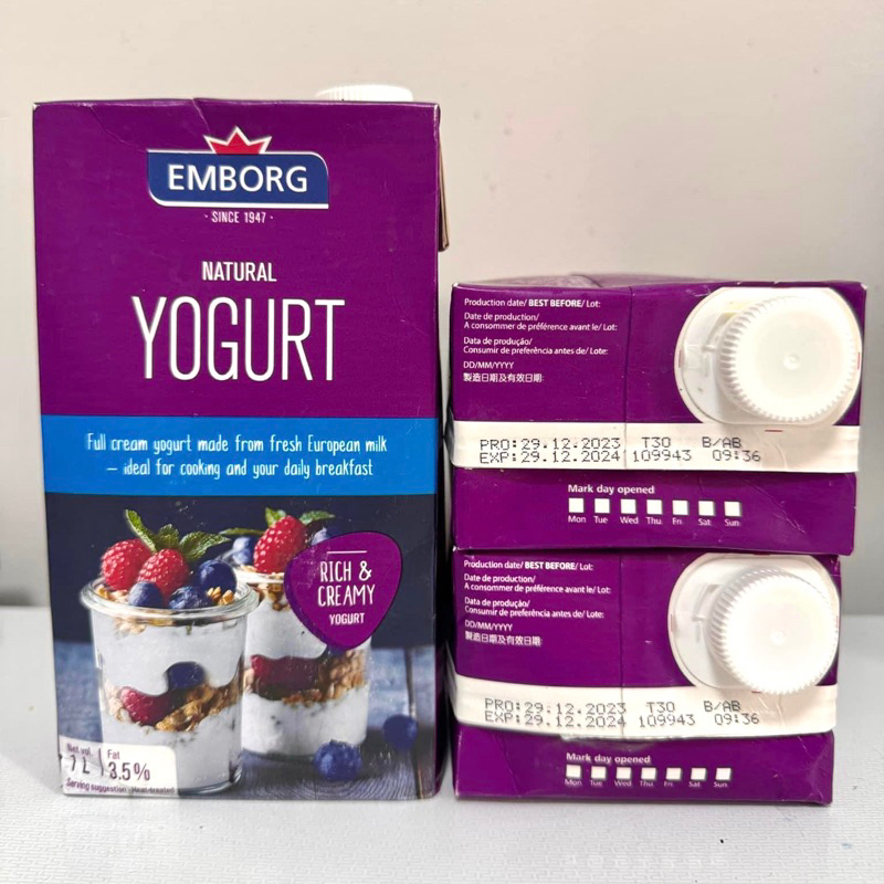 Emborg Natural Yogurt 1L | Shopee Philippines