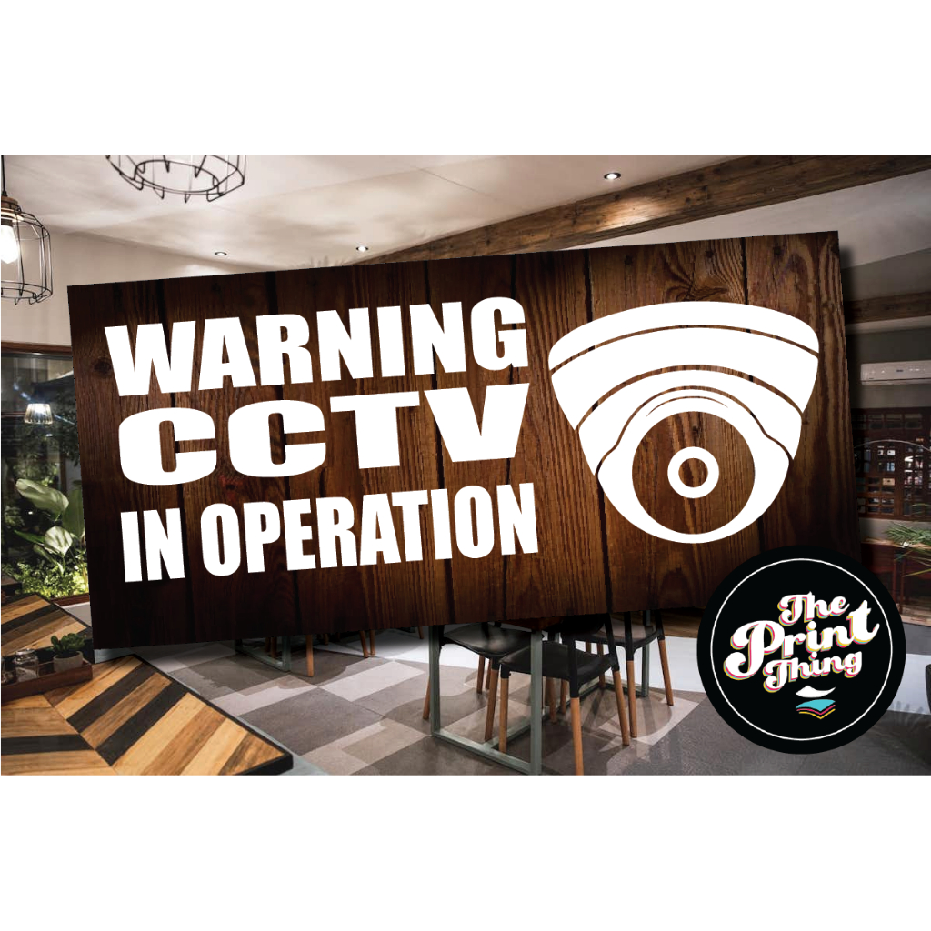 CCTV Warning Elegant Sintra Door Room Signage for Office Hotel Business ...