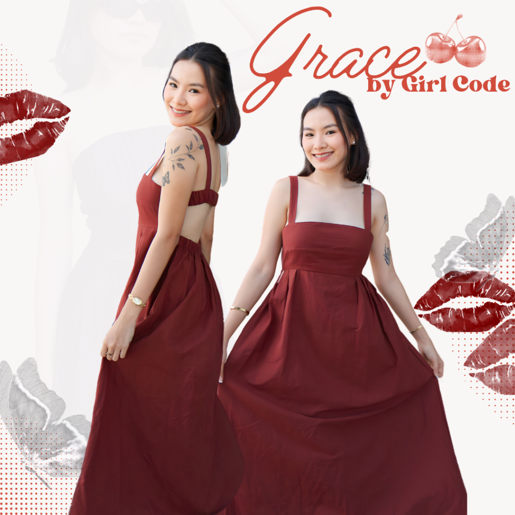 GIRL CODE Grace Backless Sleeveless Maxi Dress Garterized Back with Two ...