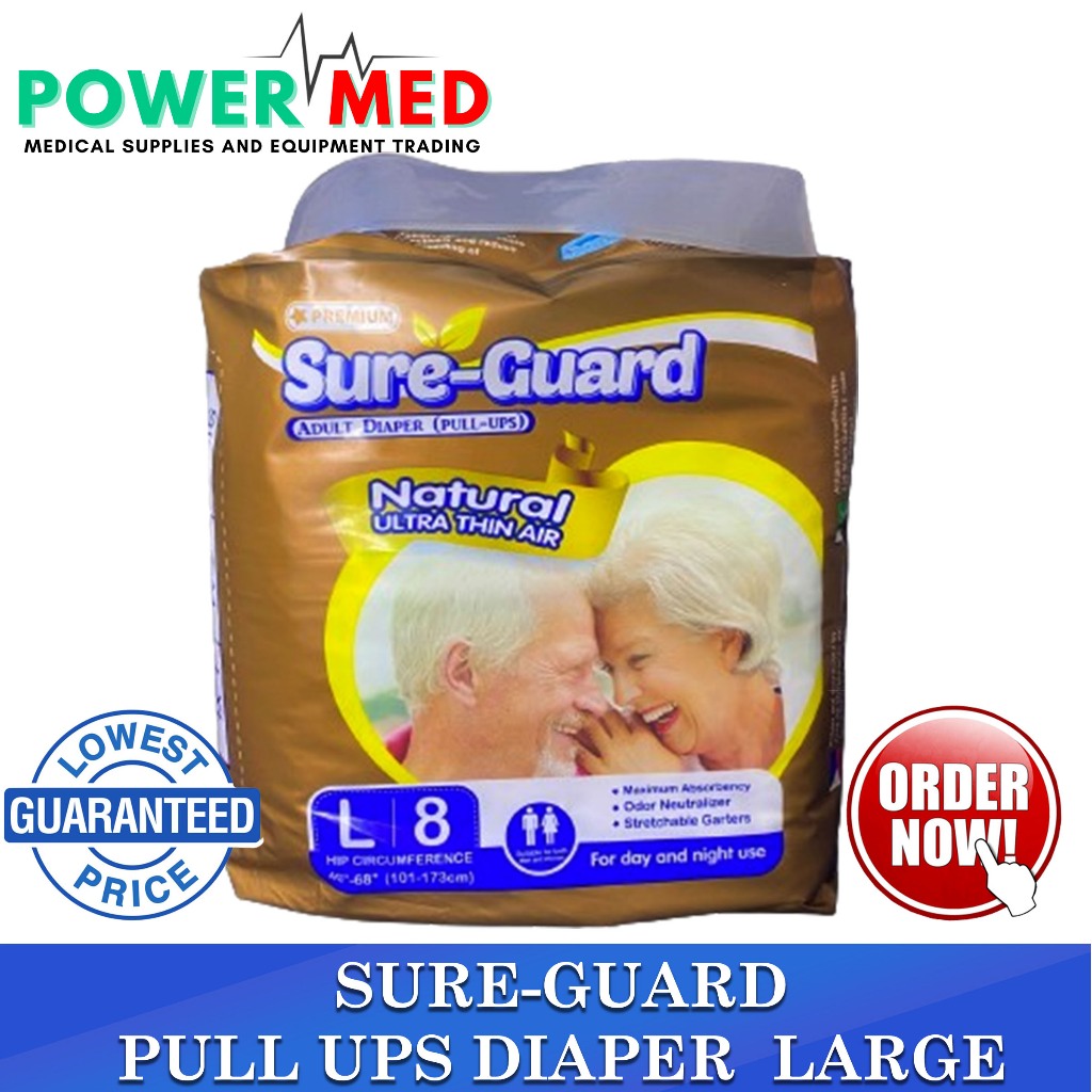 PULL UPS DIAPER LARGE SURE-GUARD PER PACK | Shopee Philippines