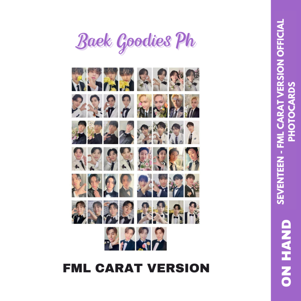 Seventeen FML Carat ver Official Photocards | Shopee Philippines
