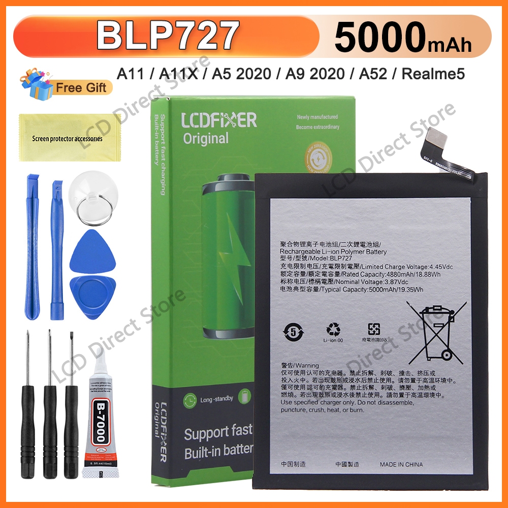 Battery Replacement BLP727 For OPPO A5 2020 / A9 2020 / A52 / A11 ...