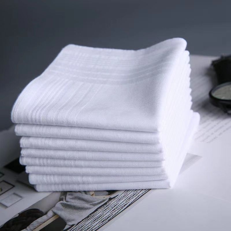 PANYO PLAIN WHITE COTTON CANNO* HANDKERCHIEF | Shopee Philippines