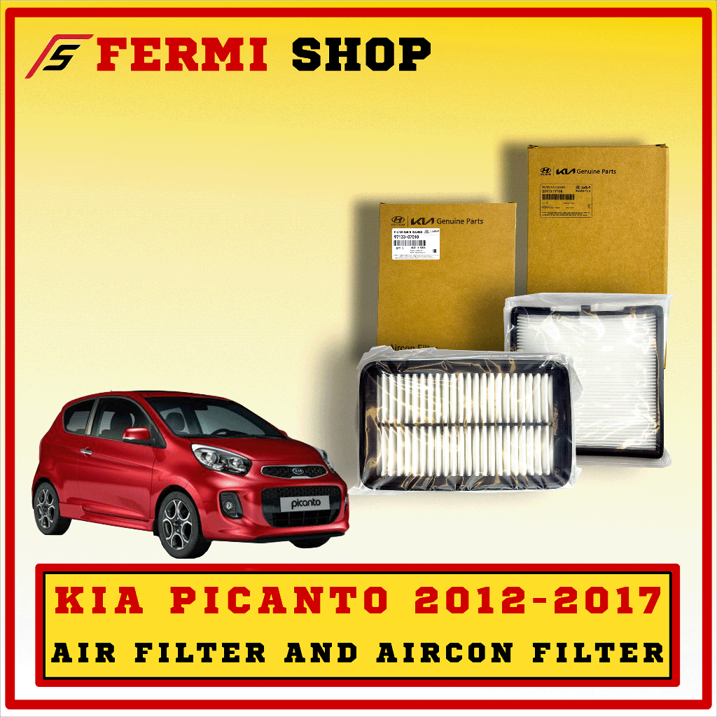 [FERMI SHOP] Kia Picanto 2011-2017 Gen 2 Air filter and Aircon Filter ...