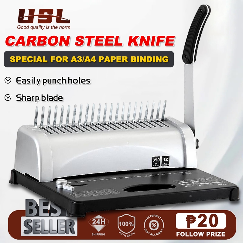 Comb binding machine 21 hole punching machine A4 A3 comb heavy duty binding machine | Shopee ...