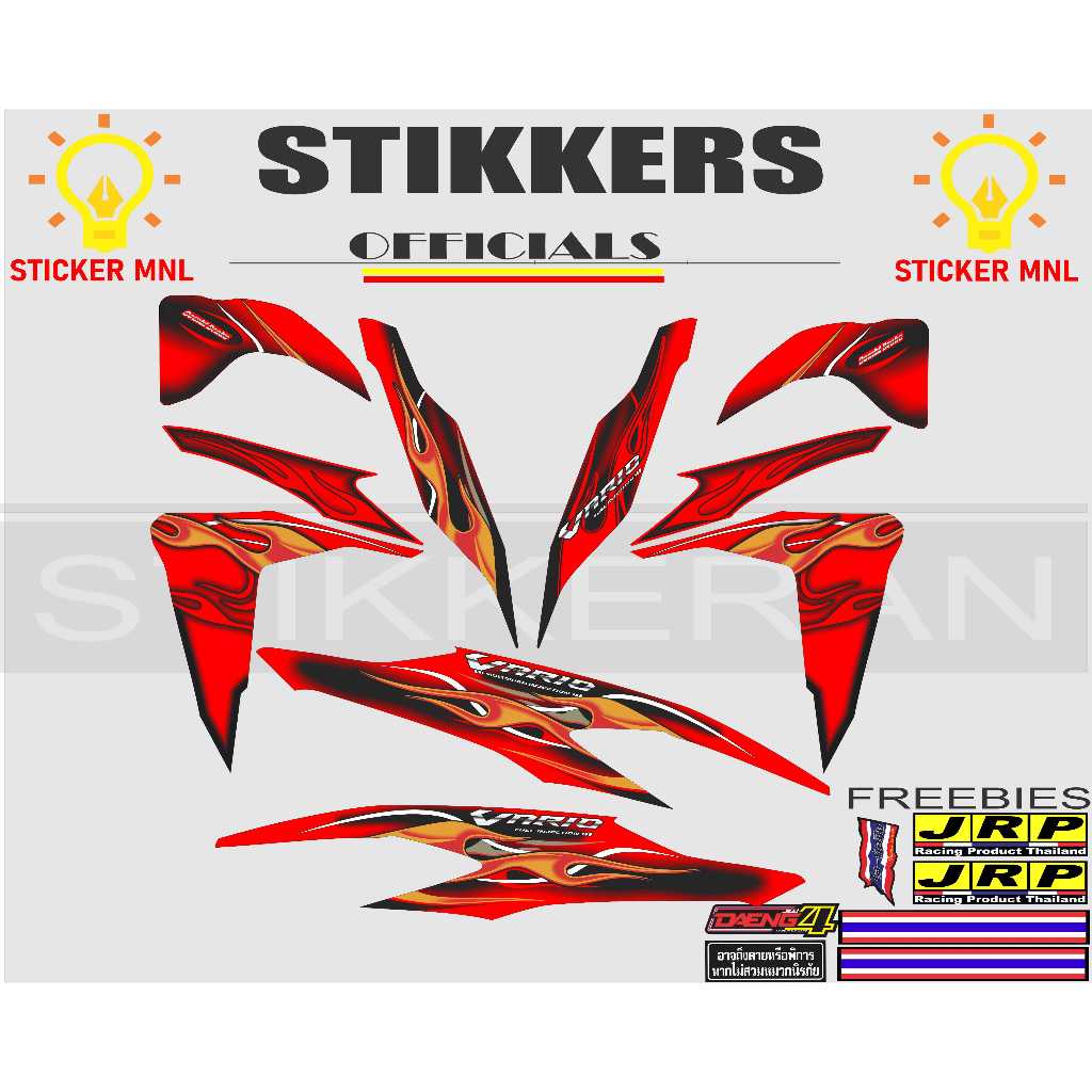 HONDA CLICK 125 V2 VARIO FIRE TRIBAL BIG DECALS FIRE | Shopee Philippines
