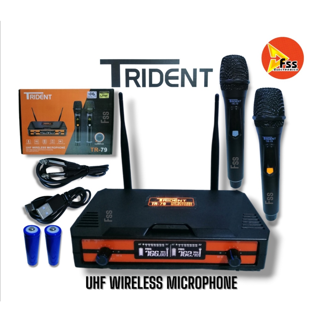 TRIDENT TR-79 UHF Wireless Microphone System | Shopee Philippines