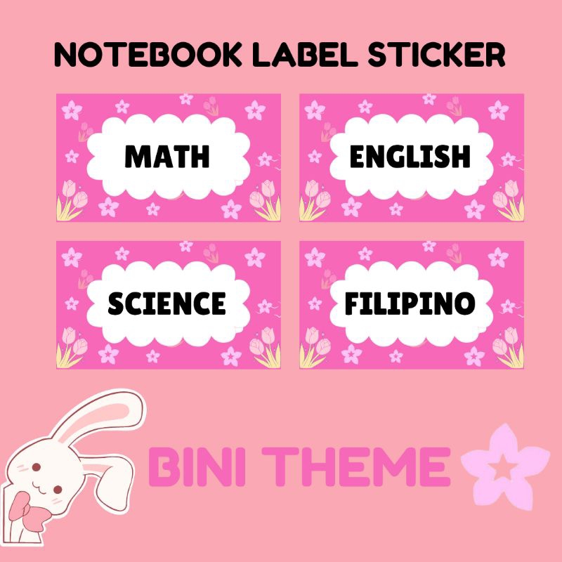 Notebook Label Stickers by Subject | Shopee Philippines