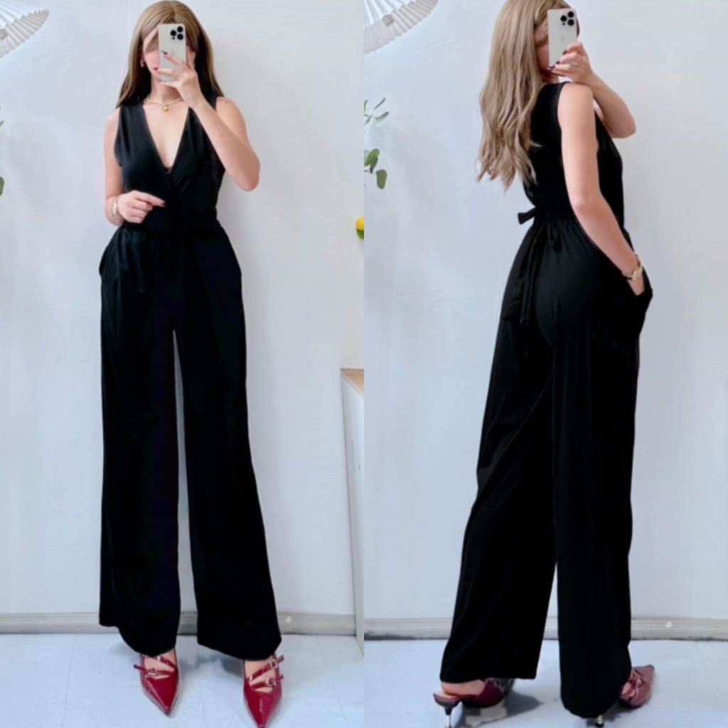Sunny&Co Sexy Sleeveless Vest Straight Jumpsuit | Shopee Philippines