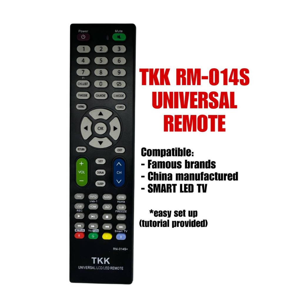 TKK Huayu RM-L1107+X RM-014S+ Universal Smart TV Remote Control With Netflix and YouTube Buttons ...