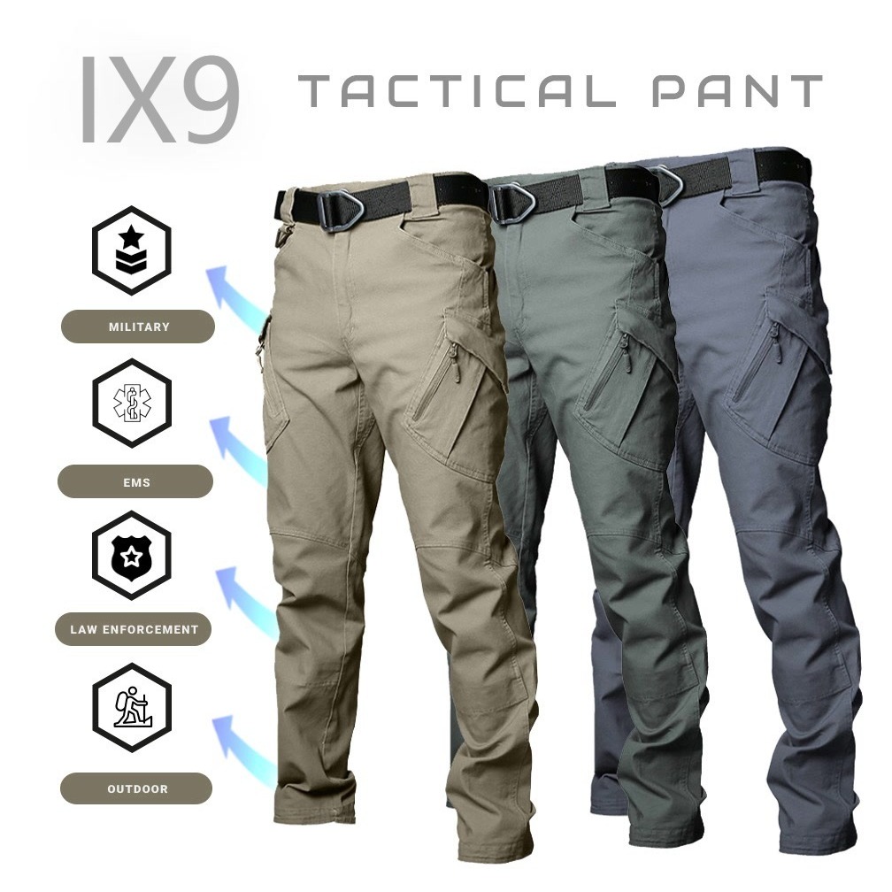 IX9 Tactical Pants Men Stretch Flexible Casual Trousers City Classic Cotton Cargo Pants Male XXL ...