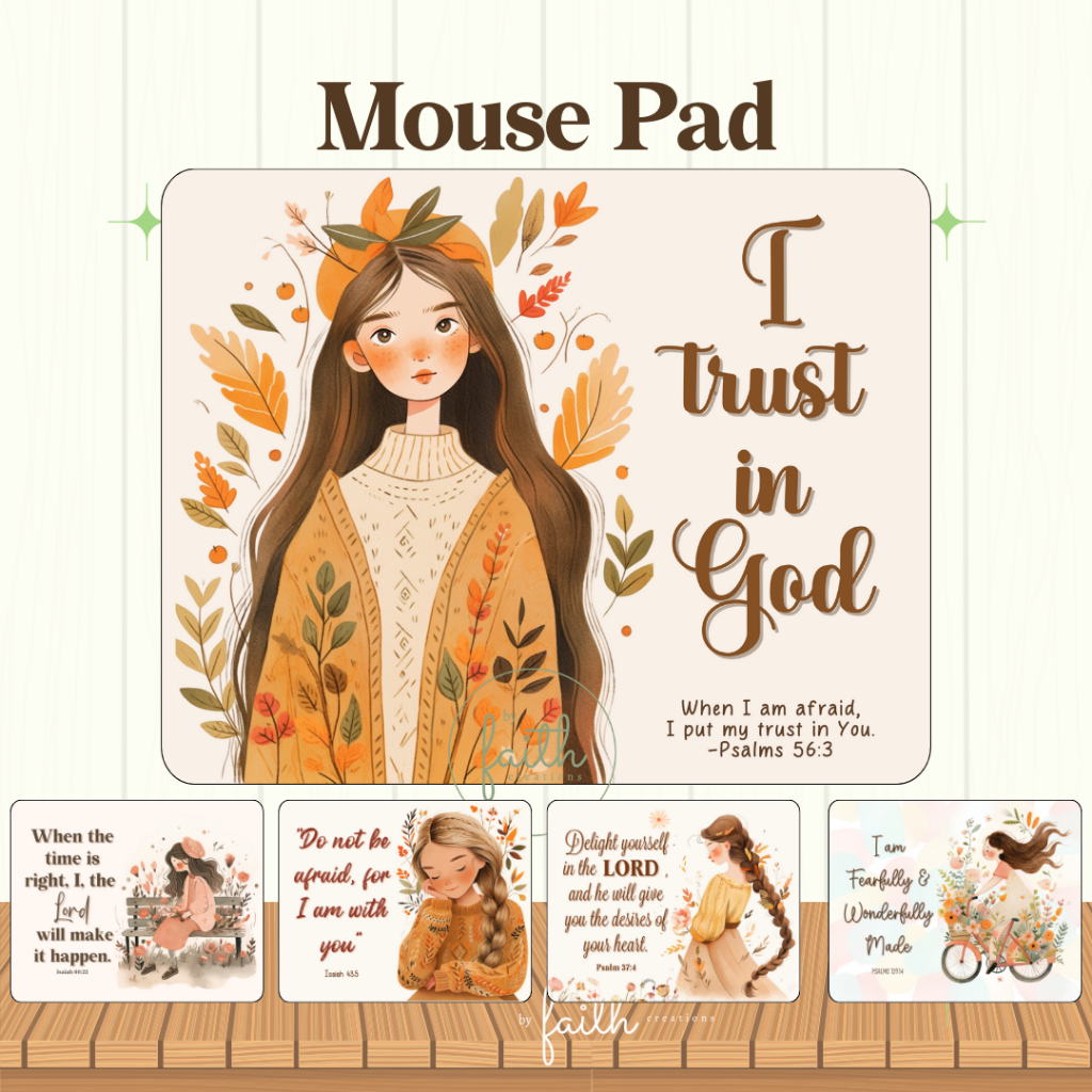 Mouse Pad | Inspirational Bible Verse | Rubber | Non-Slip Thick ...