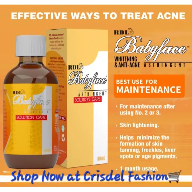 RDL Baby Face Solution No. 1 60ml | Shopee Philippines