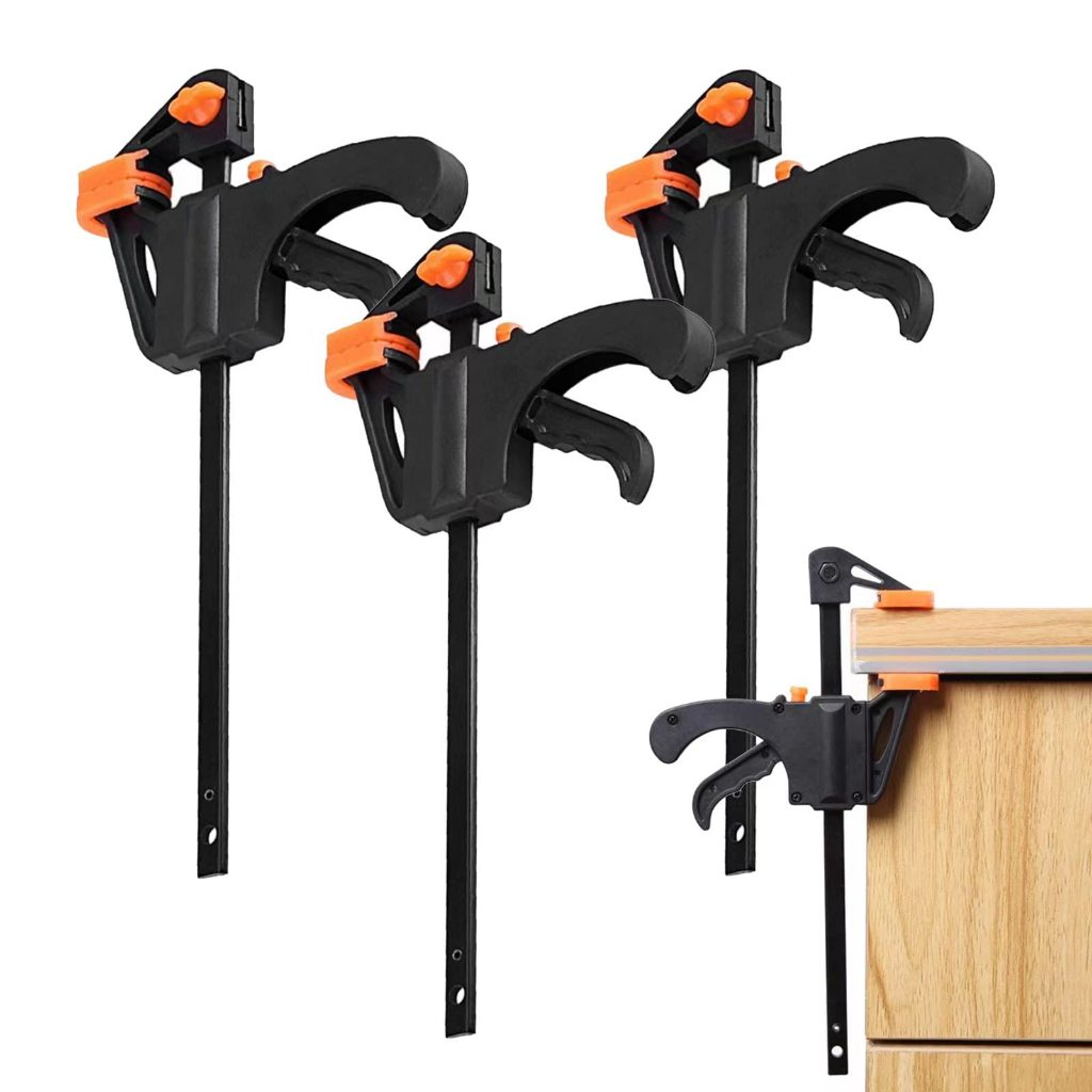 4 Inch Quick Ratchet Release F Clamp Heavy Duty Woodworking Work Bar ...