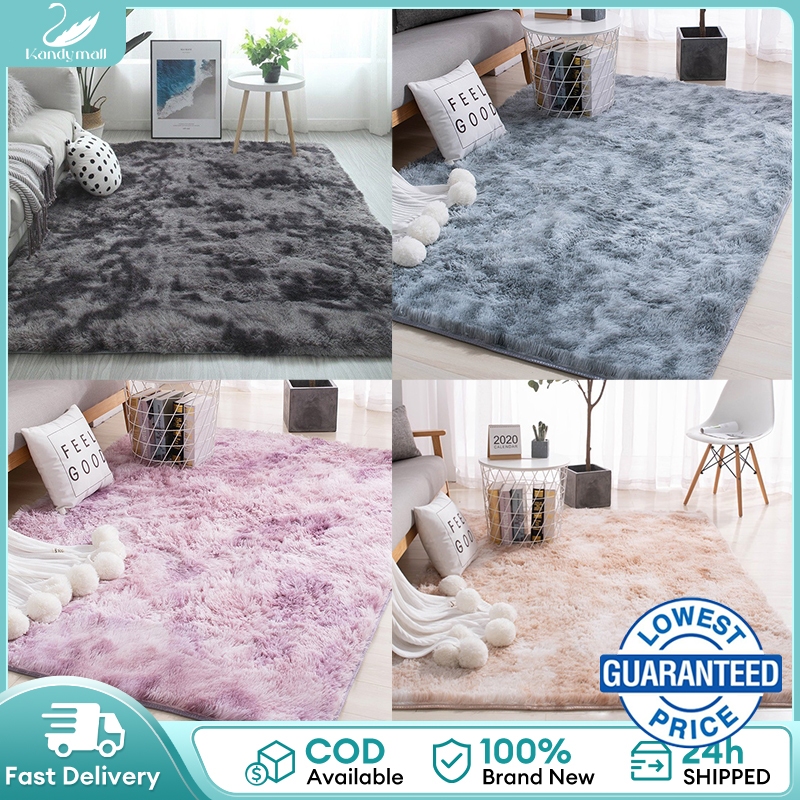 Carpet for Bedroom/Livingroom Gradient Tie-dyed Fur Carpet Fluffy Rugs ...